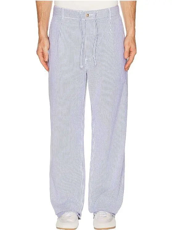 Polo Ralph Lauren Prepster Single Pleat Drawstring Pant - Blue And White Seersucker