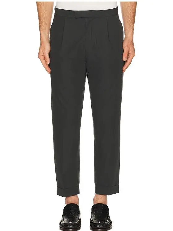 BEAMS 1 Pleat Travel Pants - Charcoal