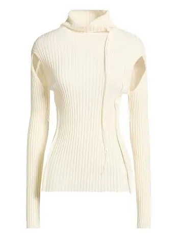 MAISON MARGIELA Ribbed-knit Turtleneck - White