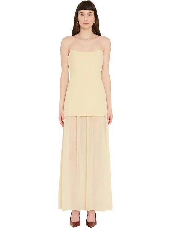 Amanda Uprichard Christy Maxi Dress - Cornsilk