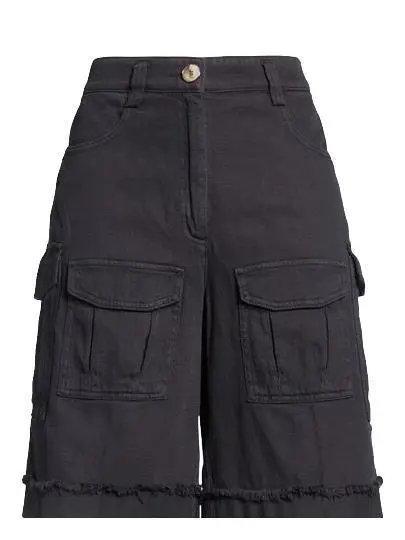 8PM Cotton Gabardine Cargo Shorts - Grey