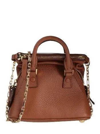 MAISON MARGIELA Handbag In Pebbled Leather - Brown