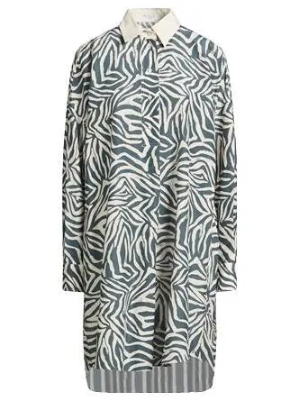 Brunello Cucinelli Zebra-print Mini Shirt Dress - Navy