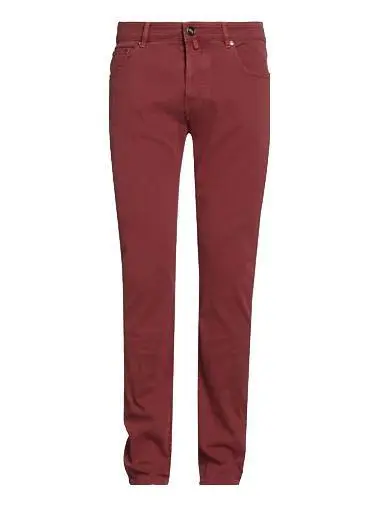 MOORER Cotton Gabardine Stretch Pants - Red