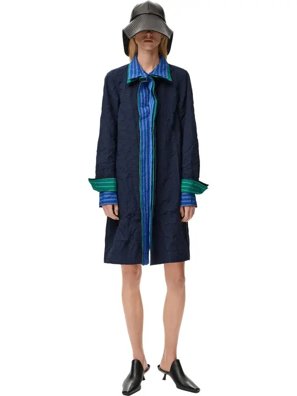 Loewe Dress In Technical Cotton - Navy/multicolor