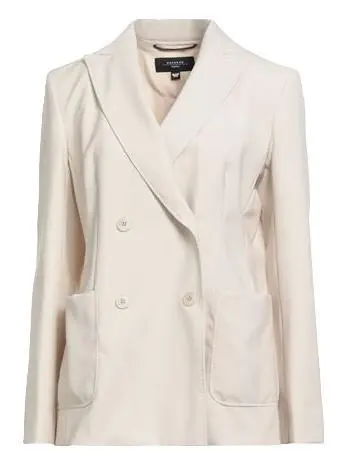 Max Mara Virgin Wool Double-breasted Blazer - Beige