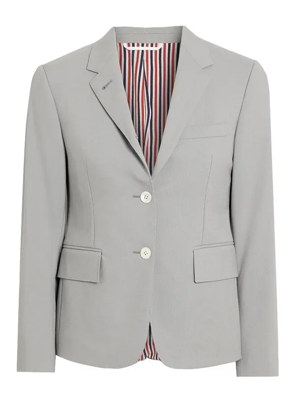 Thom Browne Wool And Mohair-blend Blazer - Light Gray