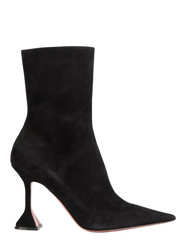 Amina Muaddi Giorgia Studded Ankle Boots - Black