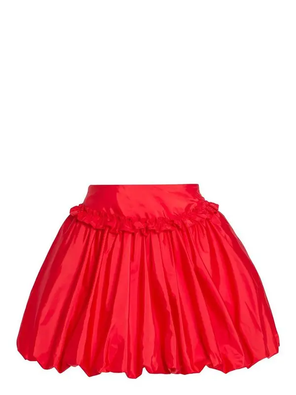 Simone Rocha Ruffled Taffeta Mini Skirt - Red