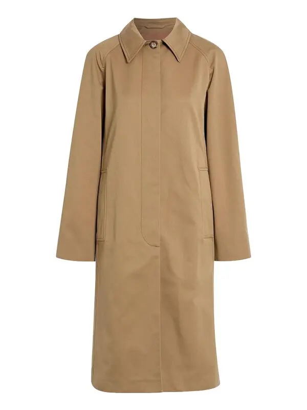 Victoria Beckham Cotton-blend Twill Trench Coat - Camel