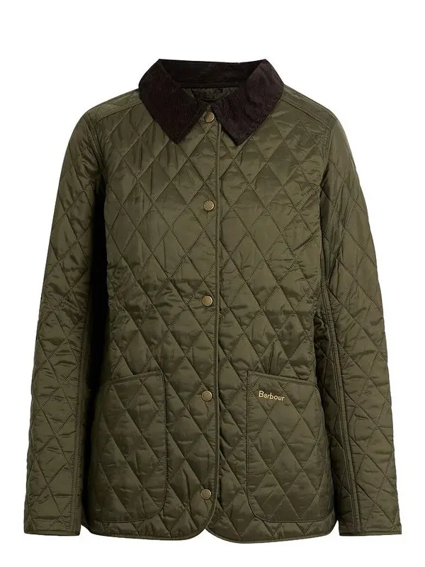Barbour Annandale Quilted Jacket With Corduroy Trims - Army Green