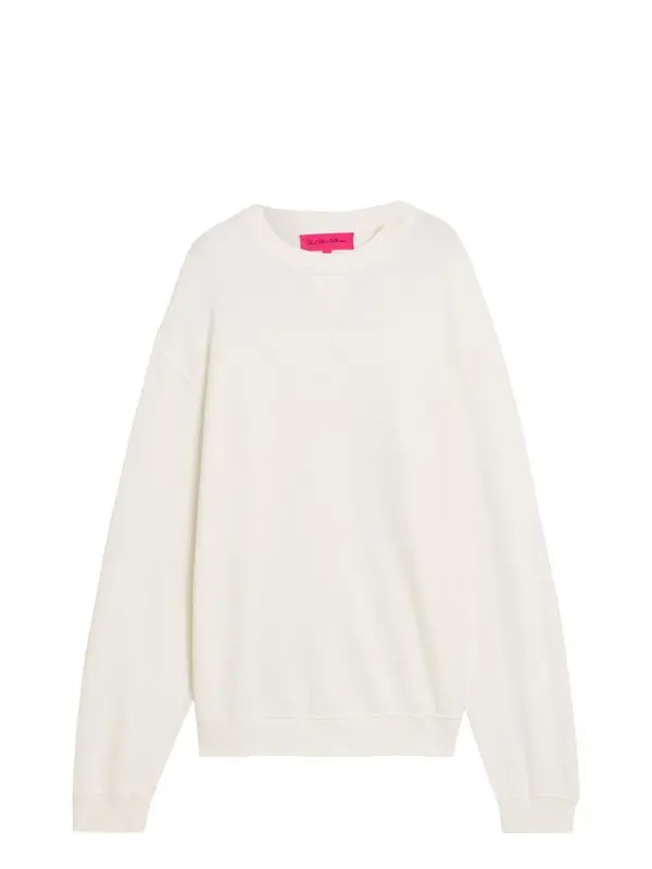THE ELDER STATESMAN Cotton And Cashmere-blend Jersey Sweatshirt - Off-white