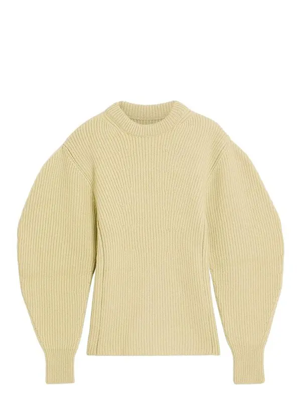 JIL SANDER Ribbed Wool Sweater - Sage Green