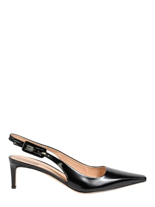 GIANVITO ROSSI Lindsay Leather Slingback Pumps - Black