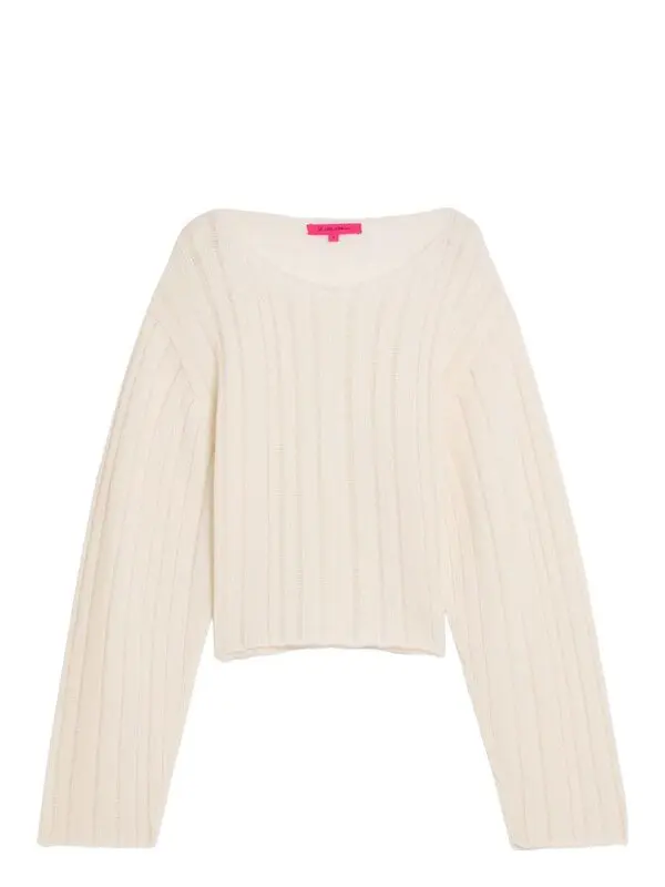 THE ELDER STATESMAN Ribbed Cashmere And Cotton-blend Sweater - Ivory