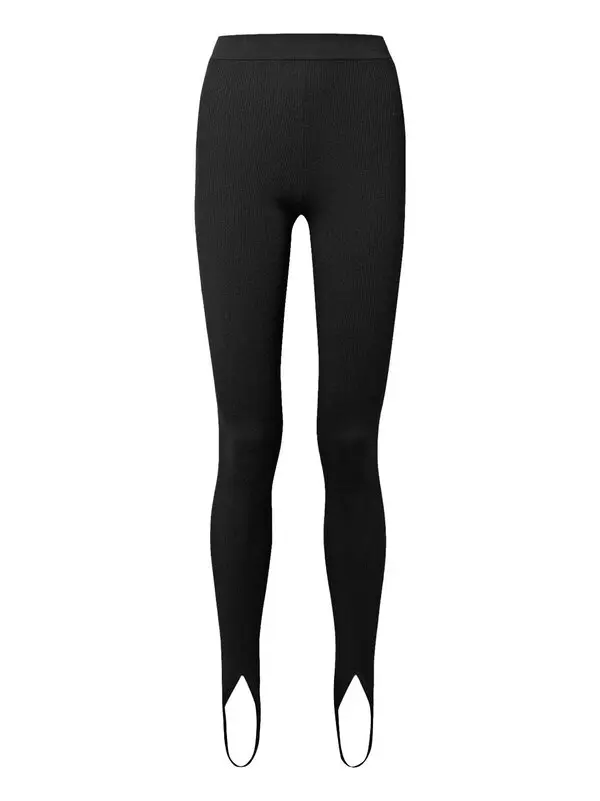 TOM FORD Ribbed Cashmereblend Stirrup Leggings - Black