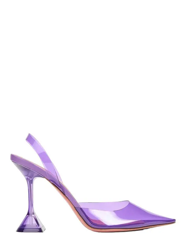 Amina Muaddi Holli Pvc Slingback Pumps - Purple