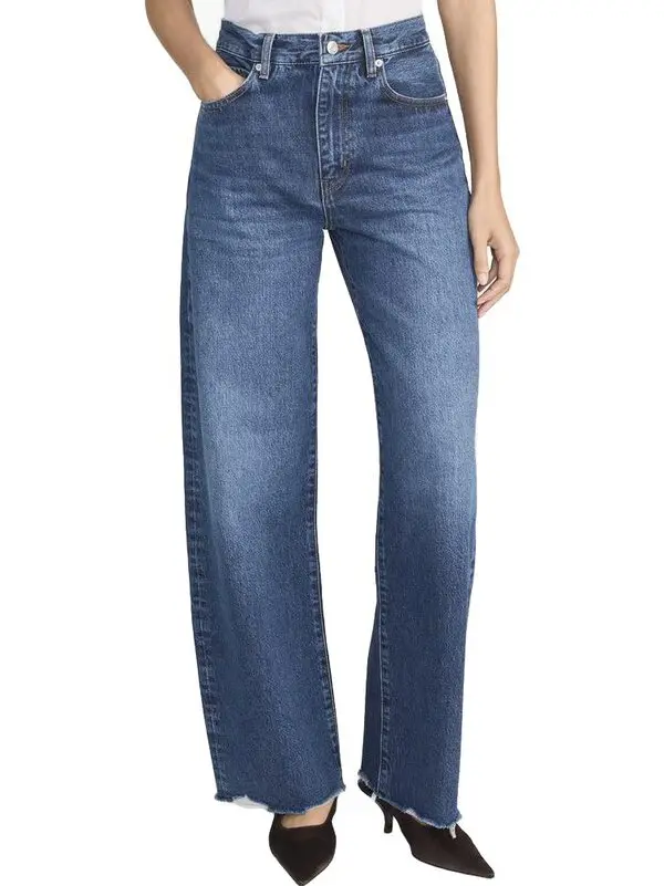 FRAME The Bow High-waist Barrel Jeans - Acumen New Fray