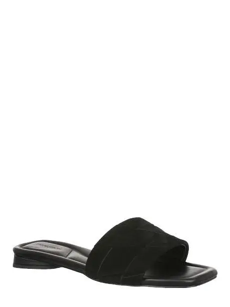 Nordstrom Brynn Leather Slide Sandal - Black