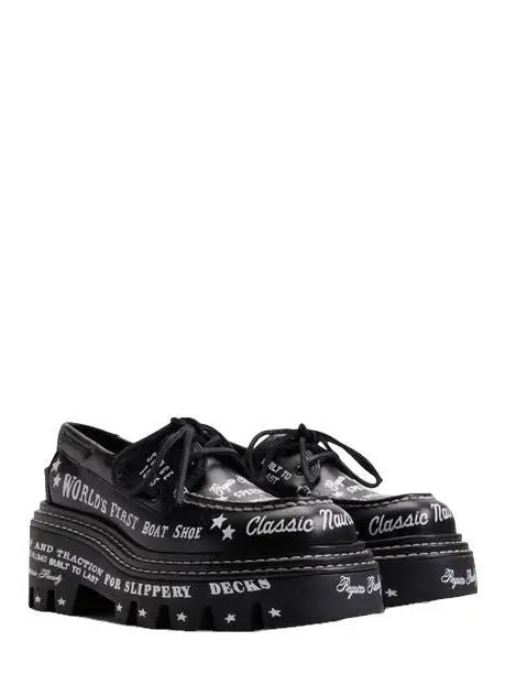 Sperry X Monse Authentic Original 2-eye Lug Boat Shoe - Black Graphic