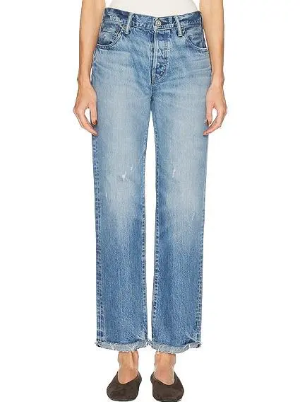 Moussy Vintage Dorchester Straight Leg Jeans - Blue