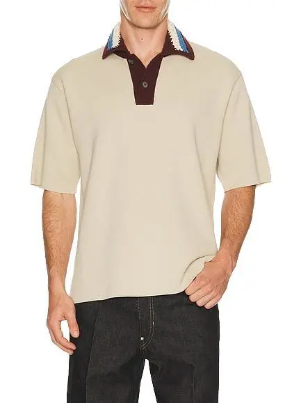 Junya Watanabe Crochet Collar Shirt - Beige