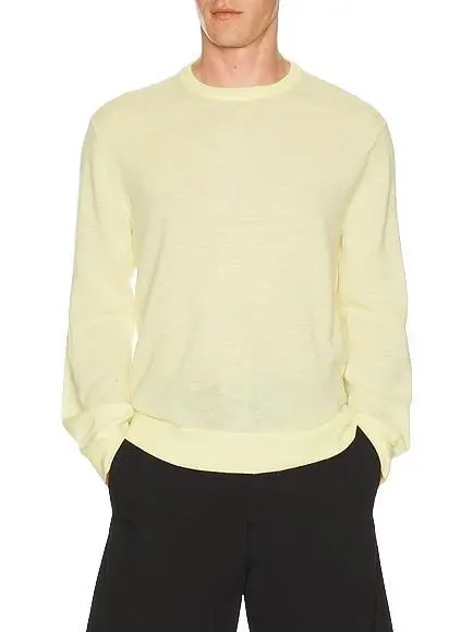 Helmut Lang Sheer Crewneck Sweater - Yellow