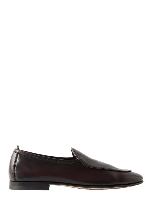 Officine Creative Oliver 006 Deerskin Loafers - Burgundy