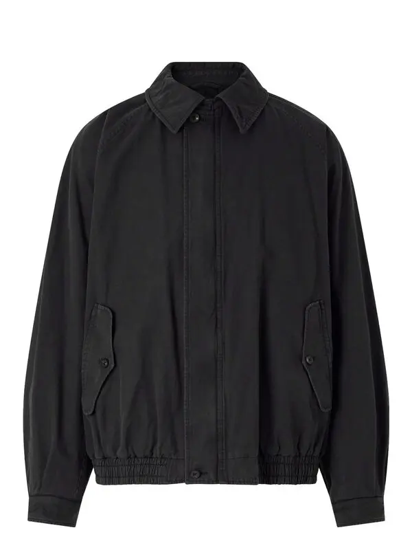 SSSTEIN Harrington Cotton-gabardine Jacket - Black