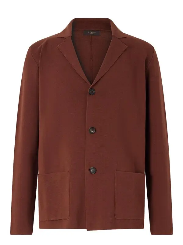 SLOWEAR Cotton-crepe Blazer - Brown