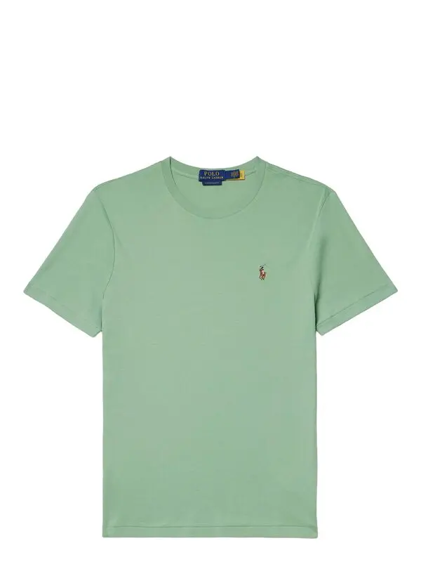 Polo Ralph Lauren Logo-embroidered Cotton-jersey T-shirt - Green