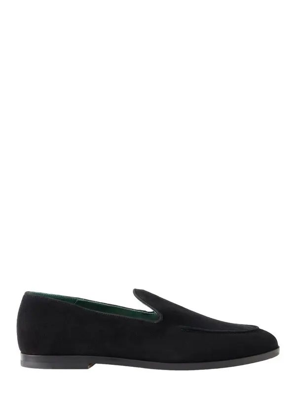 VINNY'S Marcel Suede Loafers - Black