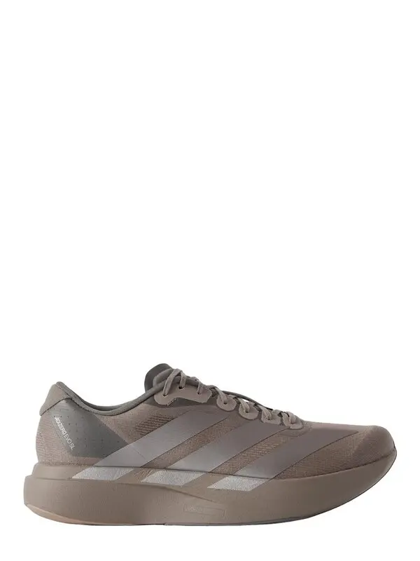 ADIDAS RUNNING Adizero Evo Sl Striped Mesh Running Sneakers - Gray