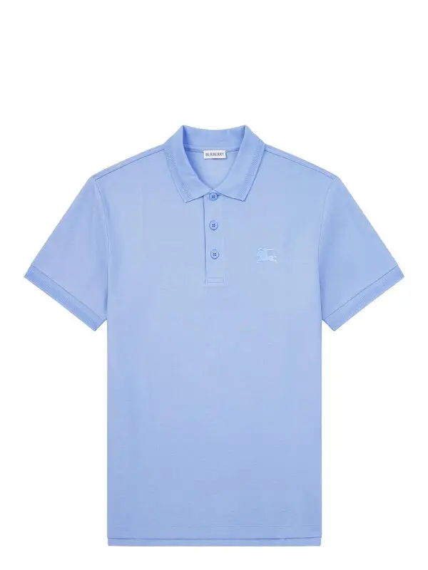 Burberry Eddie Ekd Cotton Polo Shirt - Blue