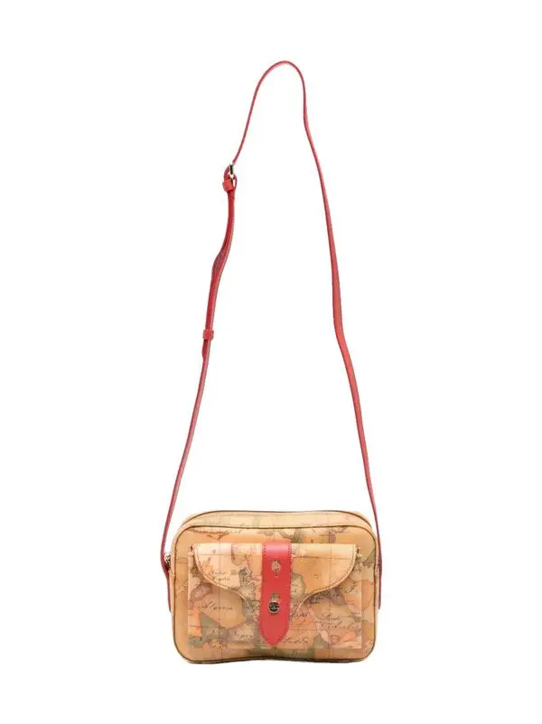 ALVIERO MARTINI 1° CLASSE Map-print Shoulder Bag - Neutrals