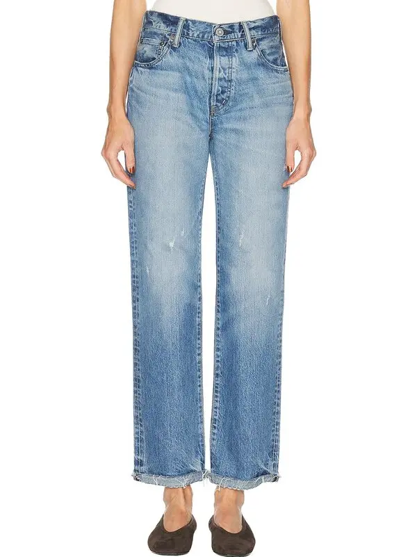 Moussy Vintage Dorchester Straight-leg Jeans - Blue