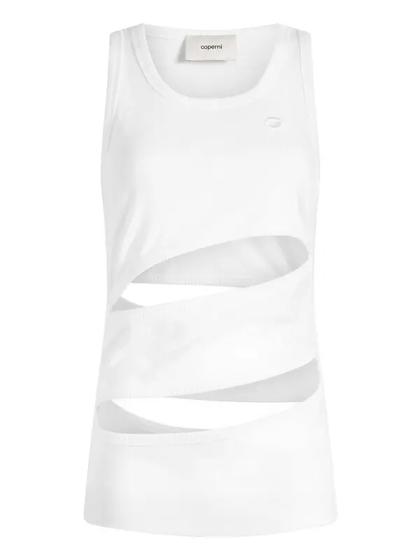 Coperni Spiral Tank Top - White