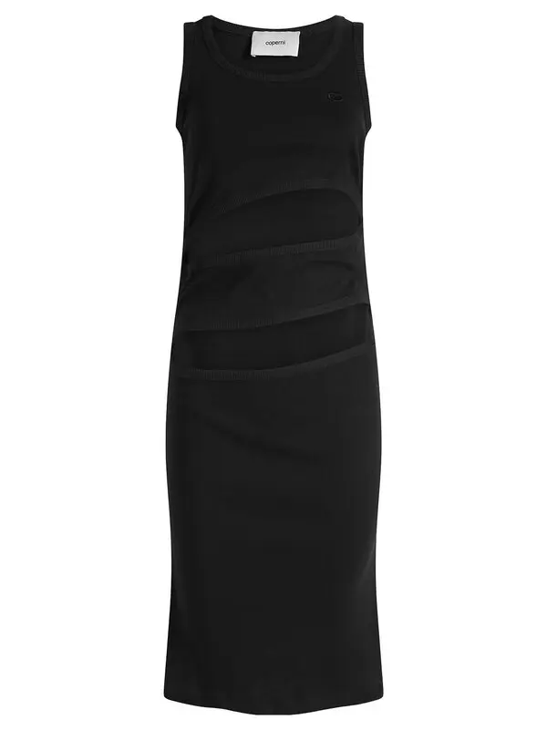 Coperni Spiral Tank Midi Dress - Black
