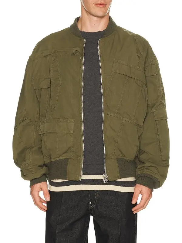 Junya Watanabe X Needles Oxford Bomber Jacket - Khaki