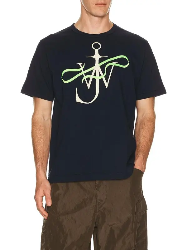 JW Anderson Ribbon Anchor T-shirt - Navy