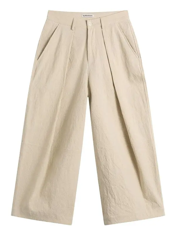 You Must Create Deadbeat Linen Trousers - Stone