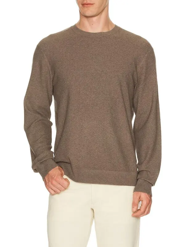 Theory Riland Crew Neck Sweater - Morel Melange
