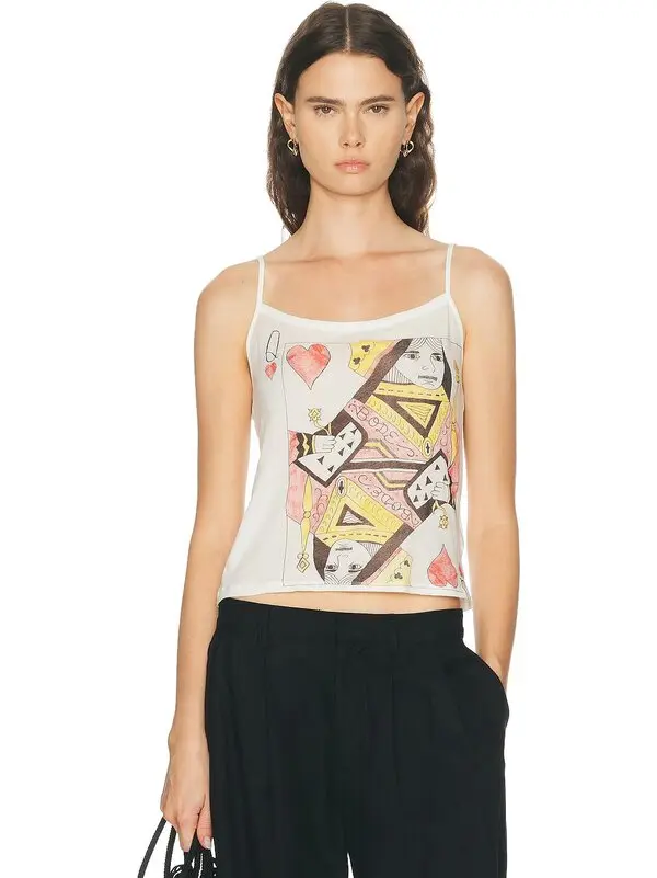 BODE Queen Of Hearts Tank Top - Cream
