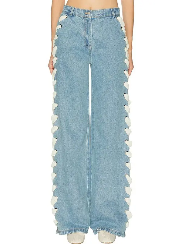 AKNVAS Lyd Laced Trouser - Sky Blue Denim