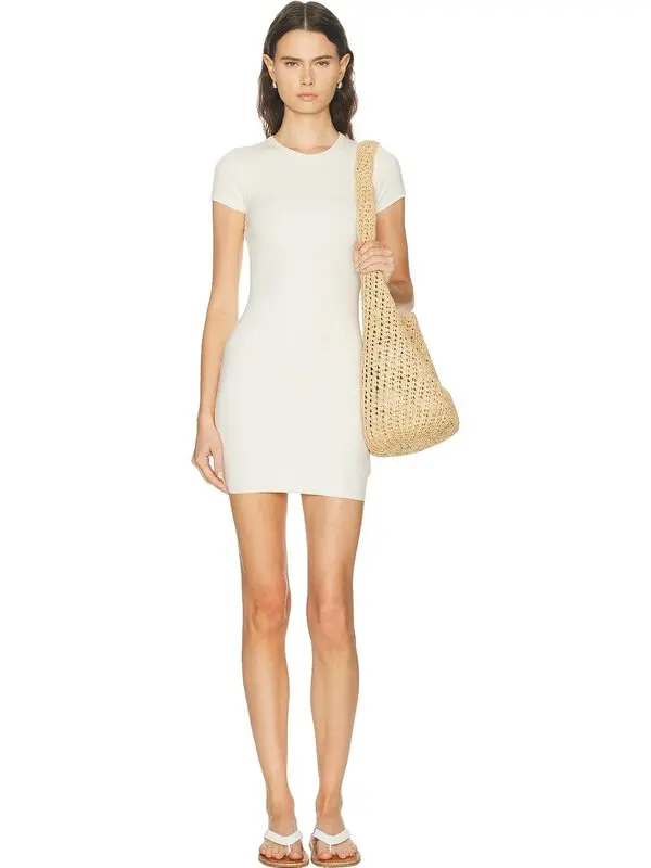 Eterne Cap Sleeve Mini Dress - Cream