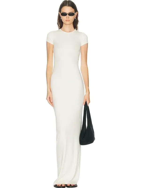 Eterne Cap Sleeve Maxi Dress - Cream