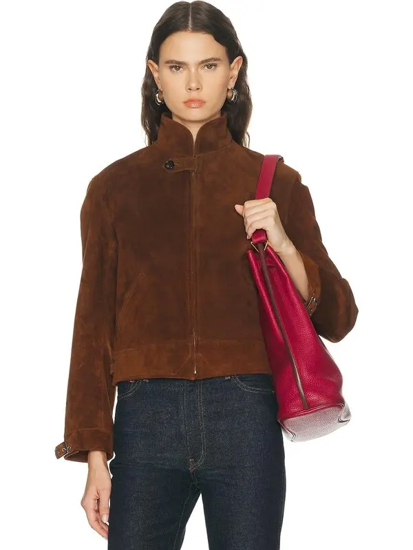 BODE Suede Howard Jacket - Dark Brown