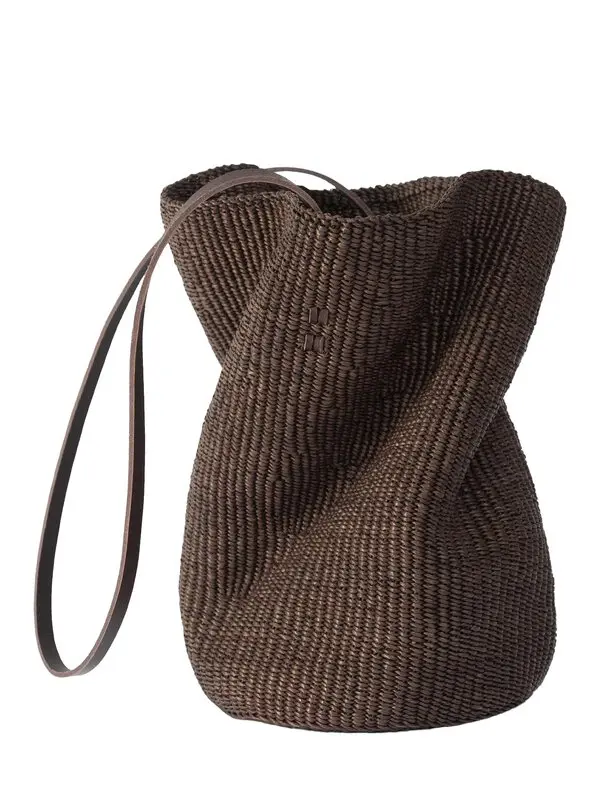 INES BRESSAND Froissé Bucket Bag Akamae N.37 - Brown