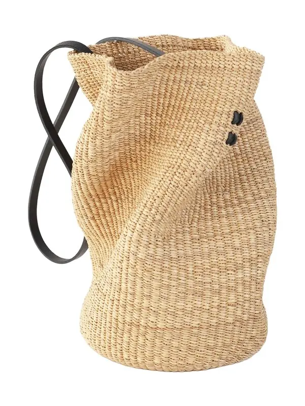 INES BRESSAND Froissé Bucket Bag - Beige