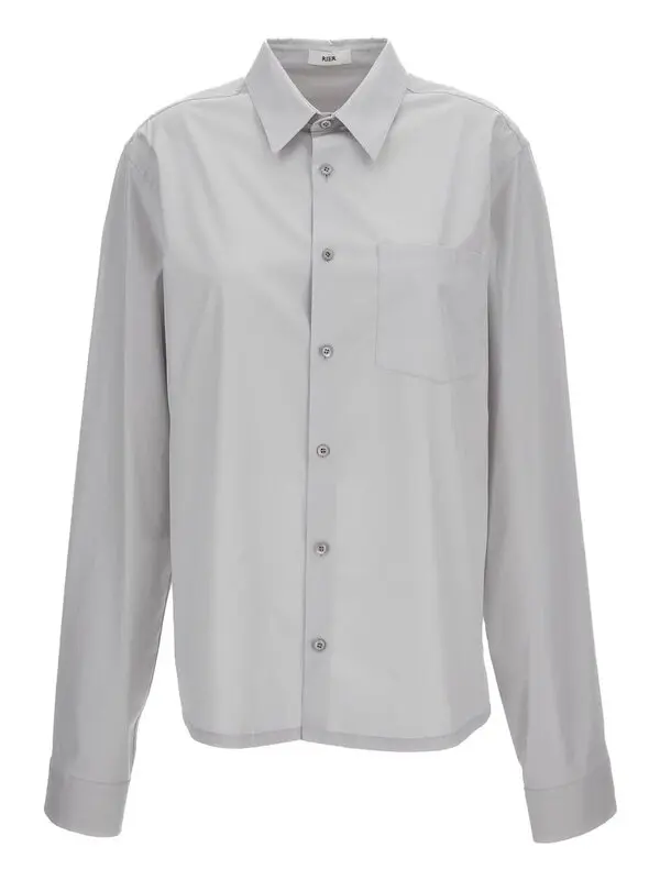 RIER Cotton Shirt - Grey